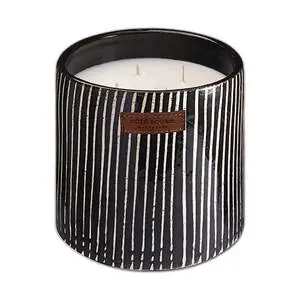 COTE BOUGIE MARRAKECH Extra Large Zebra Mandarin & Orange Blossom Ceramic Candle - Black