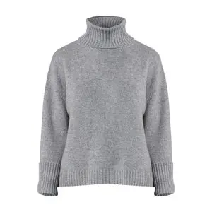HELEN MCALINDEN Carol Chunky Marl Cashmere Roll-neck Sweater