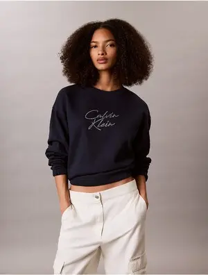 Calvin Klein Logo Sweatshirts Hoodies For Women