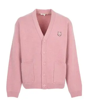 Maison Kitsuné Button-up Cardigan - Pink