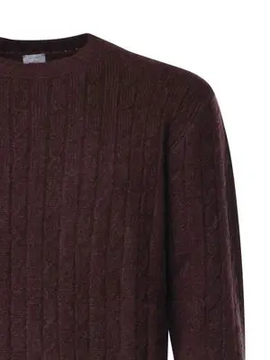 Eleventy Cable-knit Crew-neck Knitted Sweater