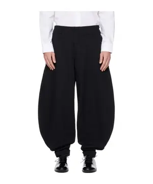 Comme Des Garçons Trousers With Belt Loops - Black