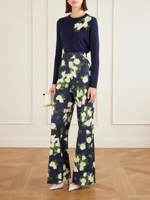 Carolina Herrera Floral-embellished Cardigan