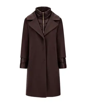 Herno Coat In Sable-effect Wool And Nylon Ultralight