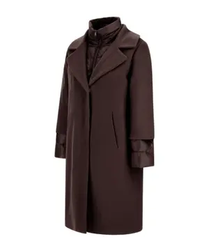 Herno Coat In Sable-effect Wool And Nylon Ultralight