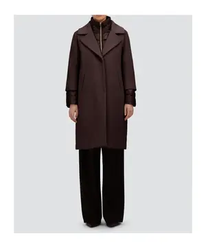Herno Coat In Sable-effect Wool And Nylon Ultralight