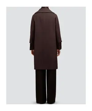 Herno Coat In Sable-effect Wool And Nylon Ultralight