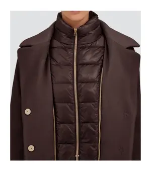 Herno Coat In Sable-effect Wool And Nylon Ultralight