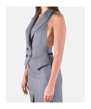 Elisabetta Franchi Lettering Printed Vest