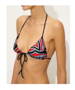 Emilio Pucci Labirinto-print Bikini Top - Multicolor
