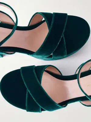 GIANVITO ROSSI Velvet Sandals