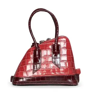 Attico Asymmetric Embossed Shoulder Bag