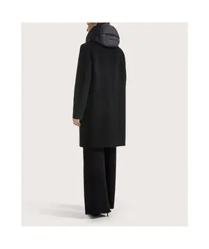 Seventy Hooded Zip-up Coat - Black