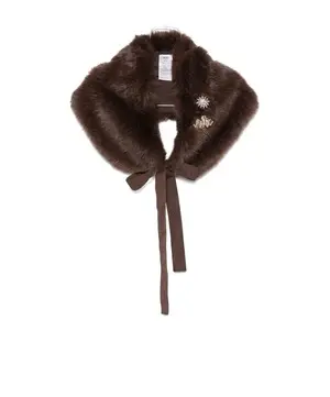 Liu Jo Embellished Faux-fur Scarf