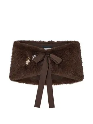 Liu Jo Embellished Faux-fur Scarf