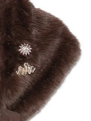 Liu Jo Embellished Faux-fur Scarf