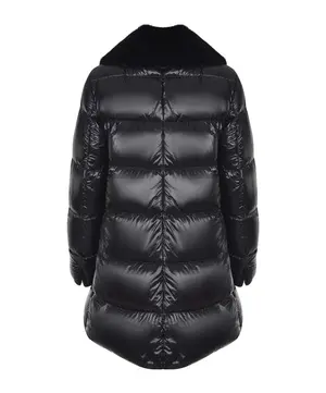 Herno Quilted Funnel-neck Coat - Black