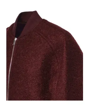 THE FRANKIE SHOP Oversized Bomber Jacket - Maroon