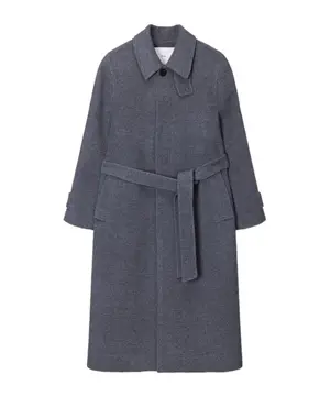 DUNST Cashmere Trench Coat With Tie-waist - Gray