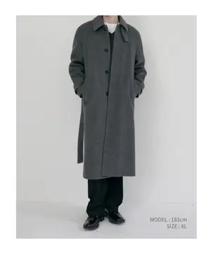 DUNST Cashmere Trench Coat With Tie-waist