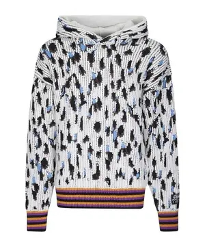 PDFCHANNEL Pdf Patterned Knit Hoodie - Multicolor