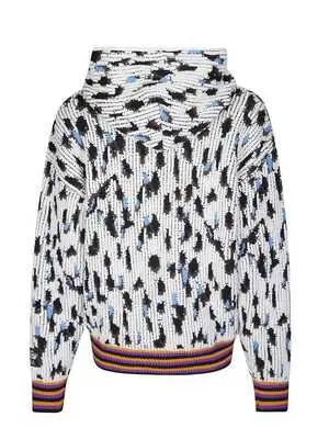 PDFCHANNEL Pdf Patterned Knit Hoodie