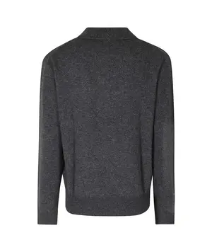LOW CLASSIC Long-sleeve Collared Knit Top