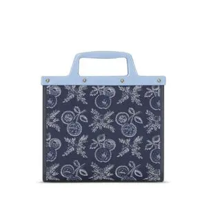 Etro Logo Embroidered Jacquard Top Handle Bag