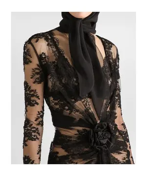 Dolce & Gabbana Lace Dress With Bow