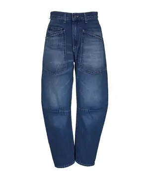 NILI LOTAN Shon Bedford Patch-pocket Jeans - Blue