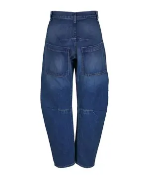 NILI LOTAN Shon Bedford Patch-pocket Jeans - Blue