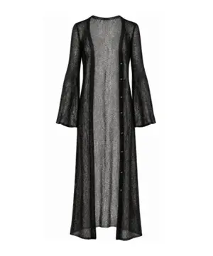TWINSET Long Knit Cardigan With Flared Sleeves