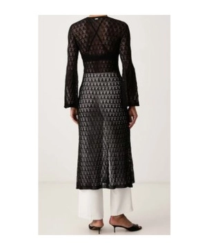 TWINSET Long Knit Cardigan With Flared Sleeves