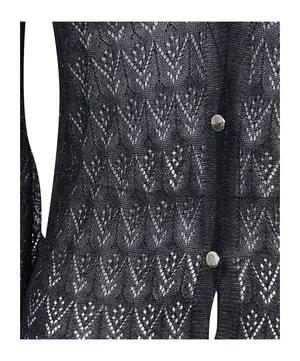 TWINSET Long Knit Cardigan With Flared Sleeves