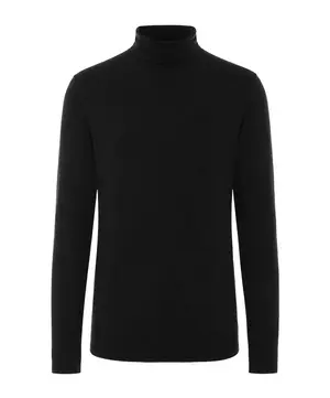 THOM KROM Roll-neck Contrast-stitch T-shirt