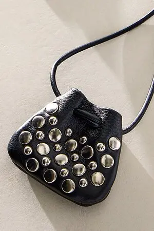 Free People Solenne Studded Leather Pouch