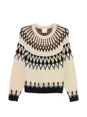 FORTE_FORTE Fair Isle Intarsia-knit Sweater
