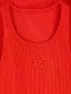MARINE SERRE Moon Logo Ribbed Tank Top
