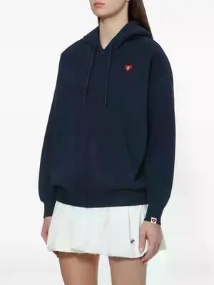 AAPE BY *A BATHING APE Heart-patch Zip-up Hoodie - Blue