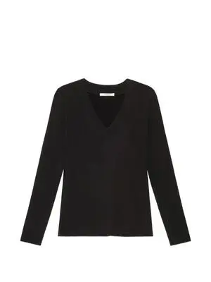 Malìparmi V-neck Long-sleeve T-shirt - Black