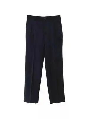 MANUEL RITZ Pleated Straight-leg Trousers - Blue