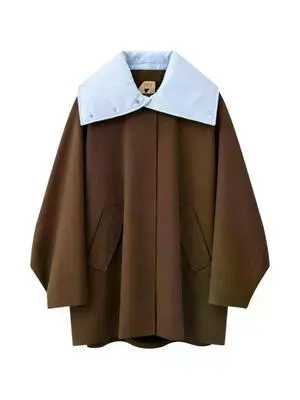 N°21 Oversized-collar Coat - Brown