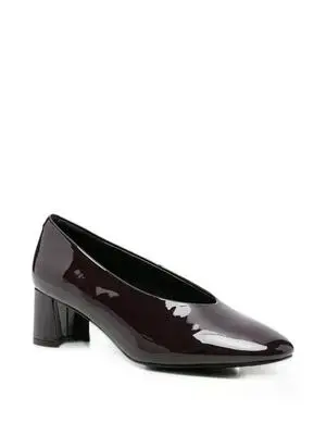 GIOSEPPO Patent-finish Block-heel Pumps