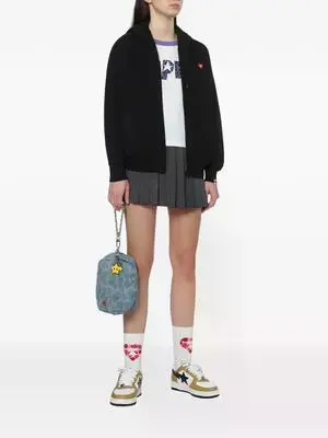 AAPE BY *A BATHING APE Heart-patch Zip-up Hoodie - Black