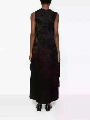 UMA WANG Azzo Floral-devoré Draped Midi Dress
