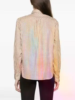 Moncler Checkered-print Shirt - Brown