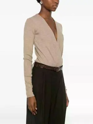 Max Mara Cashmere V-neck Bodysuit