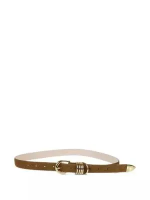 AFTER/LABEL Holly Suede Multi-loop Belt - Brown