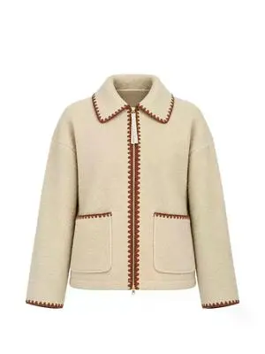 Varley Ruiko Whipstitch-trim Jacket - Neutrals
