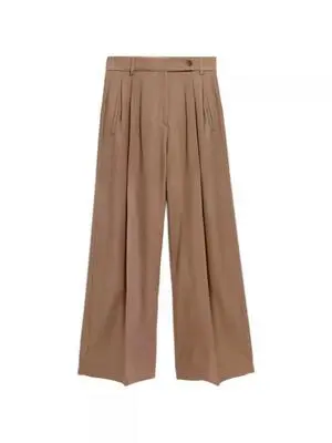 ARMEDANGELS Kaayua Pleated Tailored Trousers - Brown